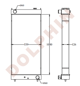 HITACHI Radiator - 1080 x 539 x 126 mm | Dolphin Catalogue