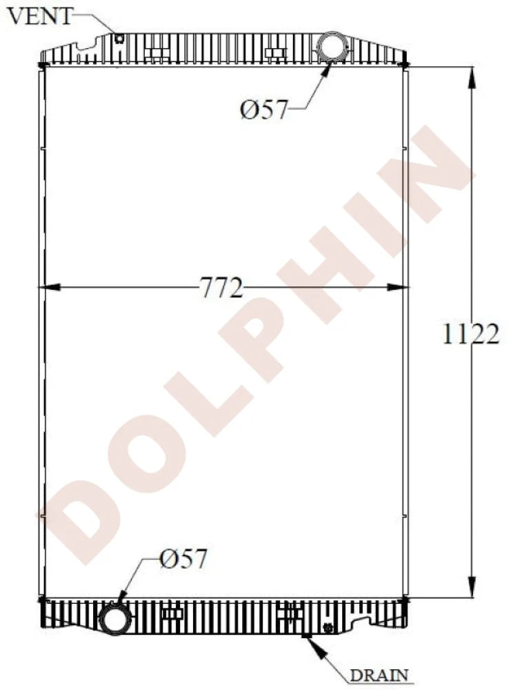 IVECO Radiator - Stralis 260S40 260S43 440S40 440S43 (2002-) 1122 x 77 ...