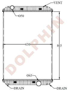 FREIGHTLINER Radiator - Classic120, Columbia112/120, FL60,70,80, FS-65 ...