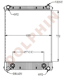 FREIGHTLINER Radiator - M2-106 Business Class, C2 Bus Chassis - 752 x ...