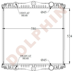 DAF Radiator - 524 x 586 x 54 mm | Dolphin Catalogue
