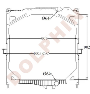 VOLVO Radiator - 2002 902 x 907 x 54 mm | Dolphin Catalogue