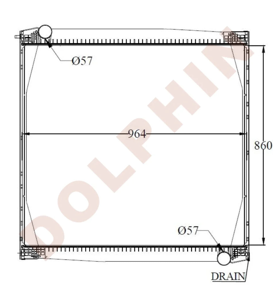 SCANIA Radiator - 860 x 964 x 48 mm | Dolphin Catalogue