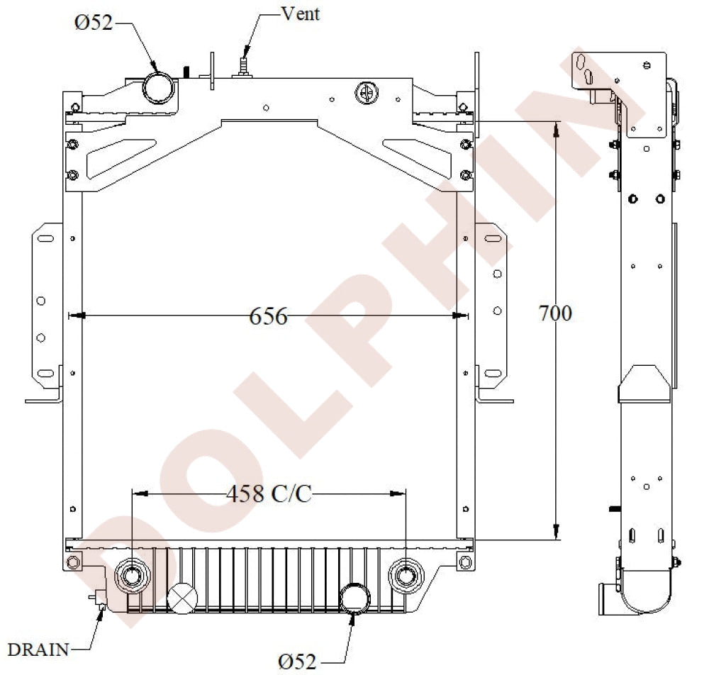 FREIGHTLINER Radiator - THOMAS BUS | Dolphin Catalogue