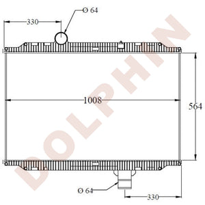 PETERBILT Radiator - 325, 330, 335, 340 564 x 1008 x 45 mm | Dolphin ...