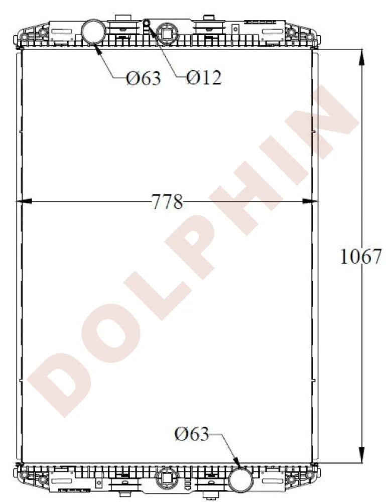 DAF Radiator - 1067 x 738 x 48 mm | Dolphin Catalogue