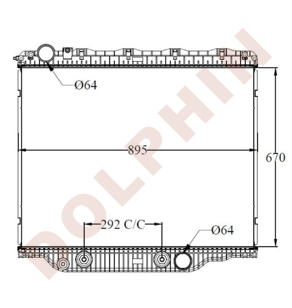 VOLVO Radiator - VT / VT2 SERIES MACK GU713 Granite (2008) 670 x 895 x ...