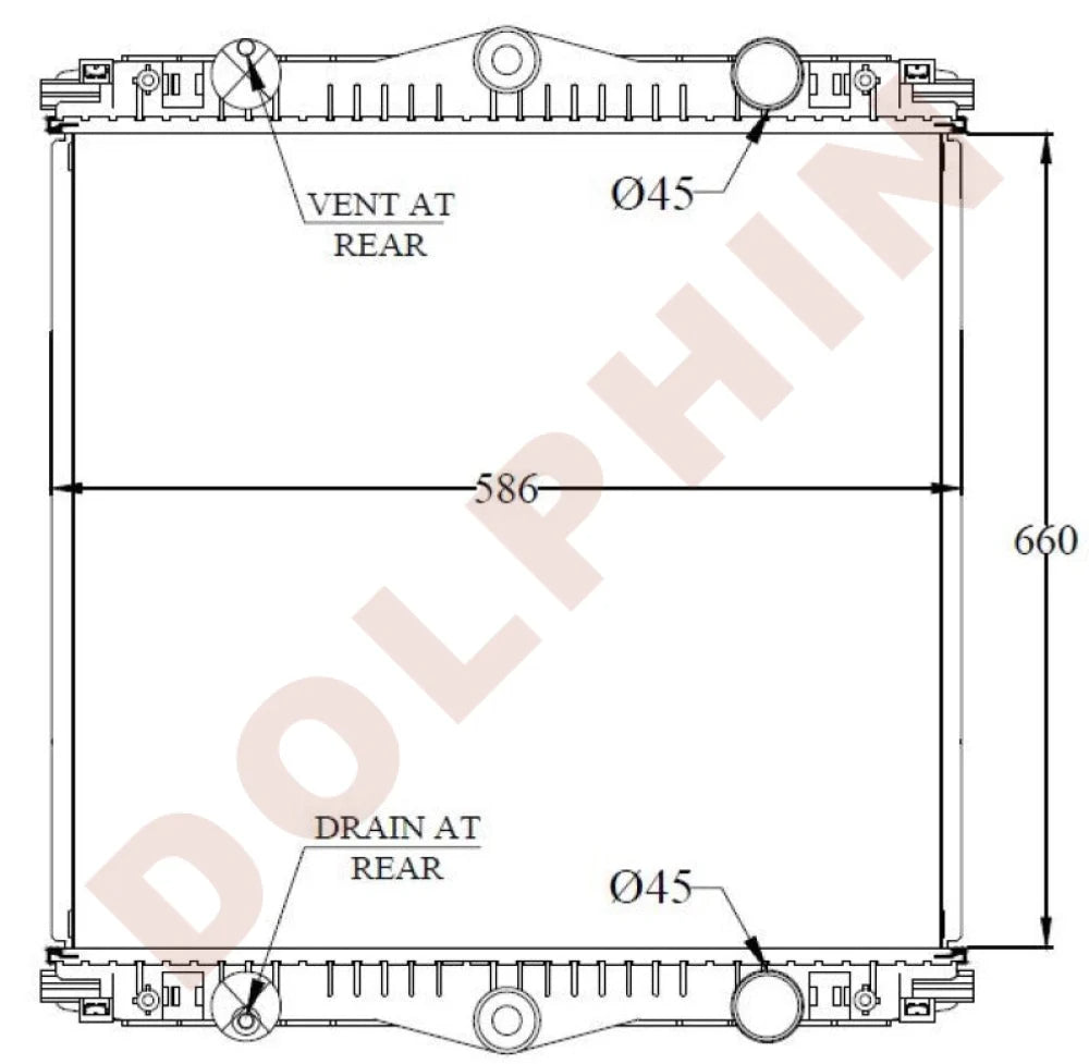 DAF Radiator - 660 x 586 x 54 mm | Dolphin Catalogue