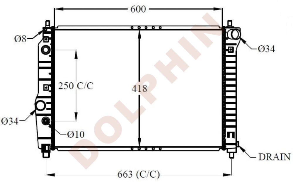 DAEWOO Radiator, 2002-2008 | Dolphin Catalogue