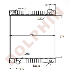 FORD Radiator - F/P600, F700, R800 Series - 679 x 734 x 48 mm | Dolphin ...