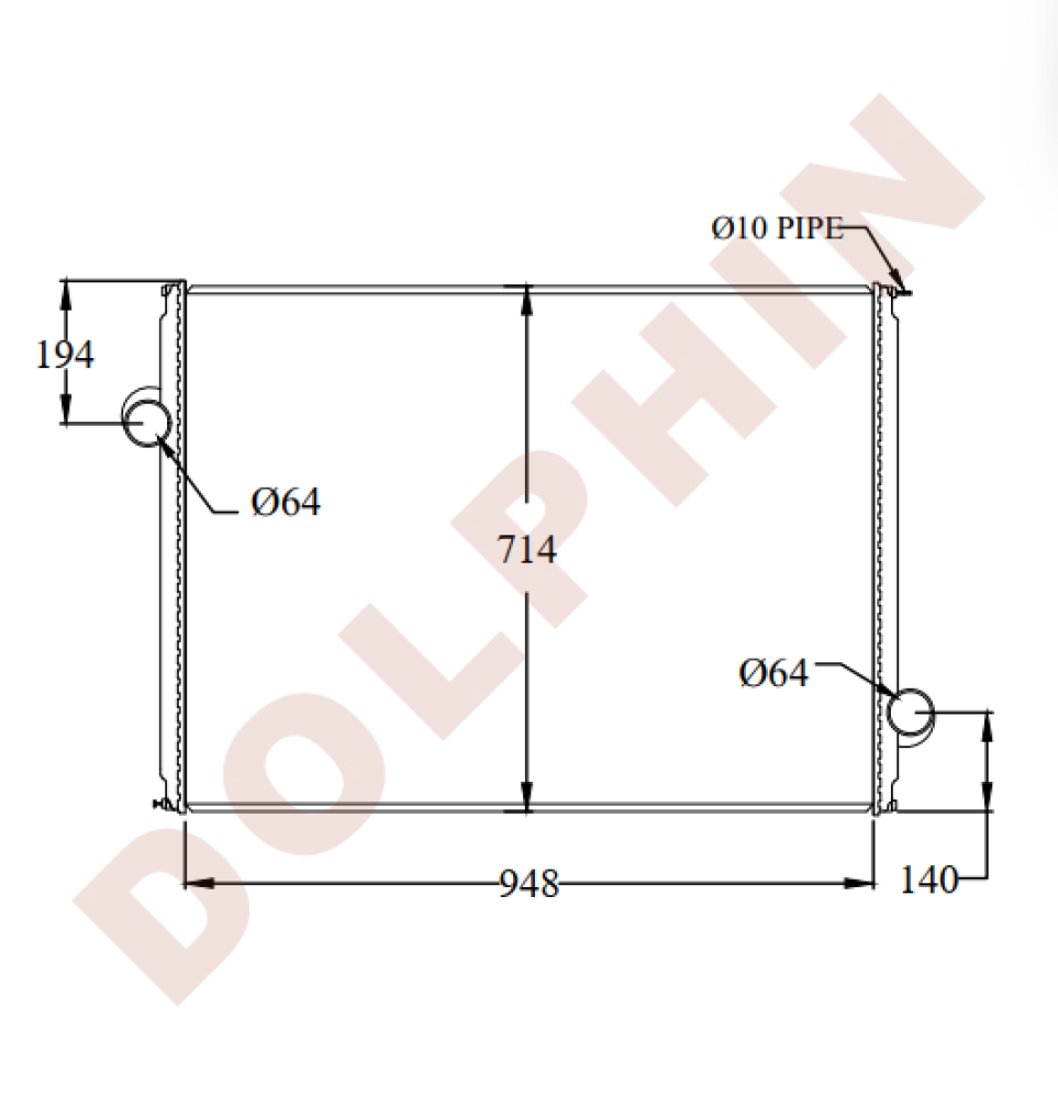 FORD Radiator - L/LT 8500, 9500 Series 945 x 714 x 45 mm | Dolphin ...
