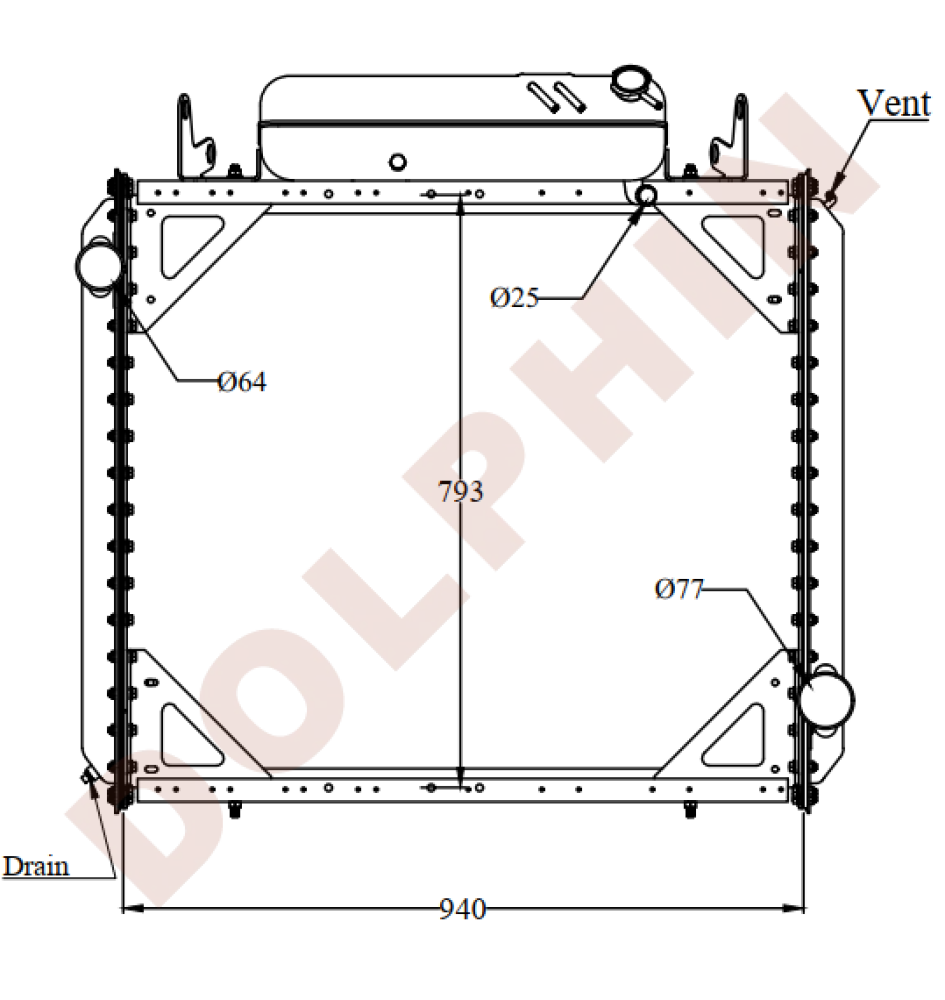 FREIGHTLINER Radiator - Columbia 112/120,FLA,FLB,FLC,FLT Series, FL60 ...