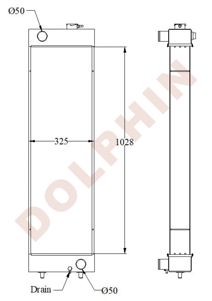 HITACHI Radiator 2013–2018 1028 x 325 x 101mm | Dolphin Catalogue