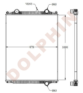 KENWORTH Radiator - PETERBILT 579 KENWORTH T680 (2022-2024) 1090 x 878 ...