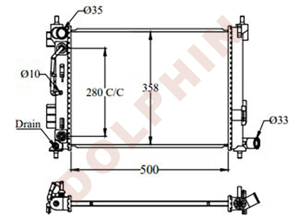 KIA Radiator - RIO 18 (2018-2020) | Dolphin Catalogue