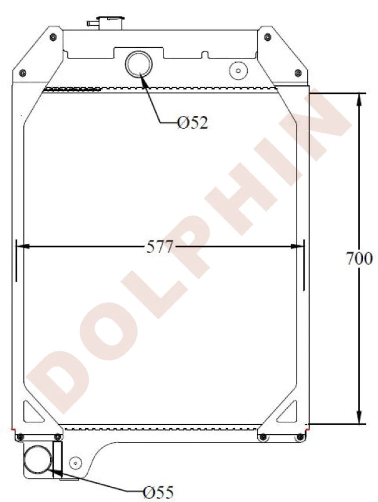 Perkins, FG Wilson Radiator - TPN440, 1006-6T, 1006-6 - 700 x 577 x 54 ...