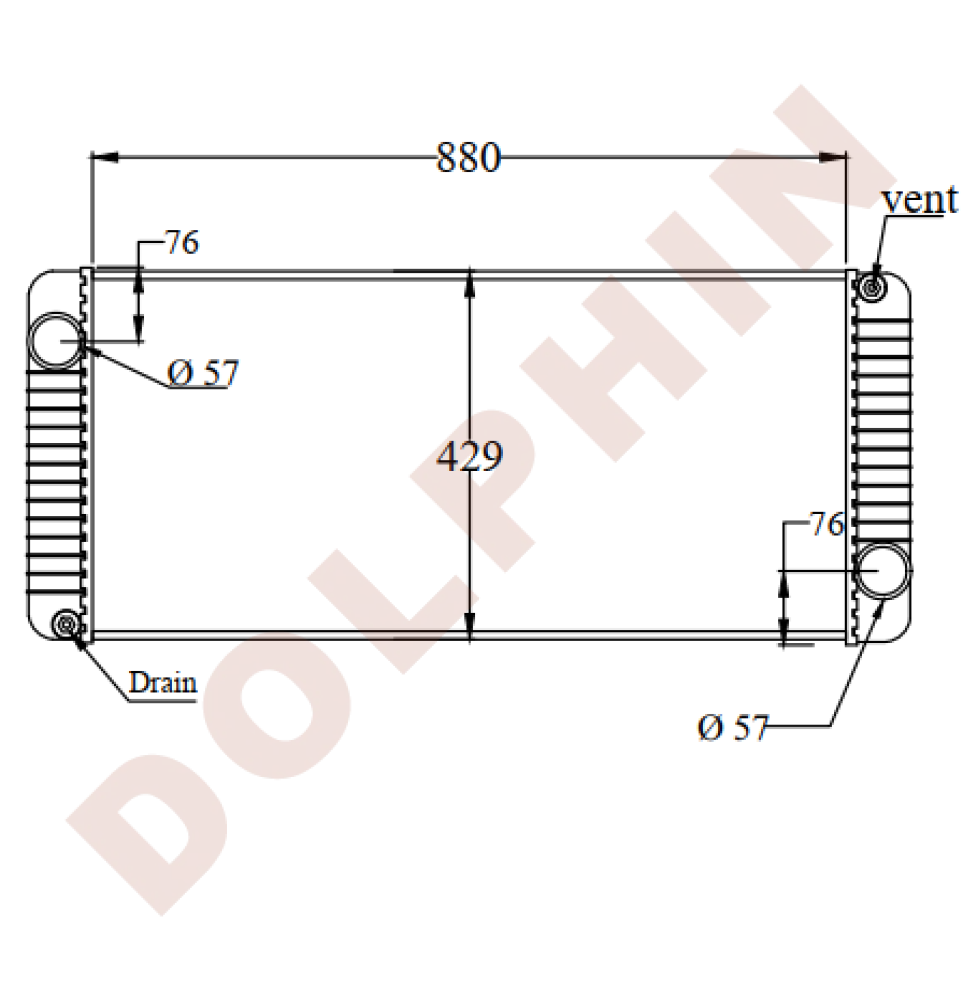 Radiador PETERBILT - 330, 335, 340, T300 880 x 429 x 54 mm | Dolphin ...