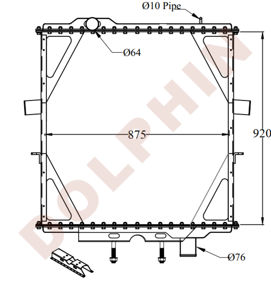 PETERBILT Radiator - 357, 377, 378, 379, 385 920 x 875 x 63 mm ...