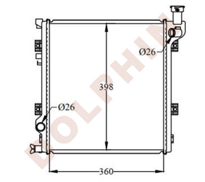 TATA Radiator NANO - 360 x 398 x 16 mm | Dolphin Catalogue
