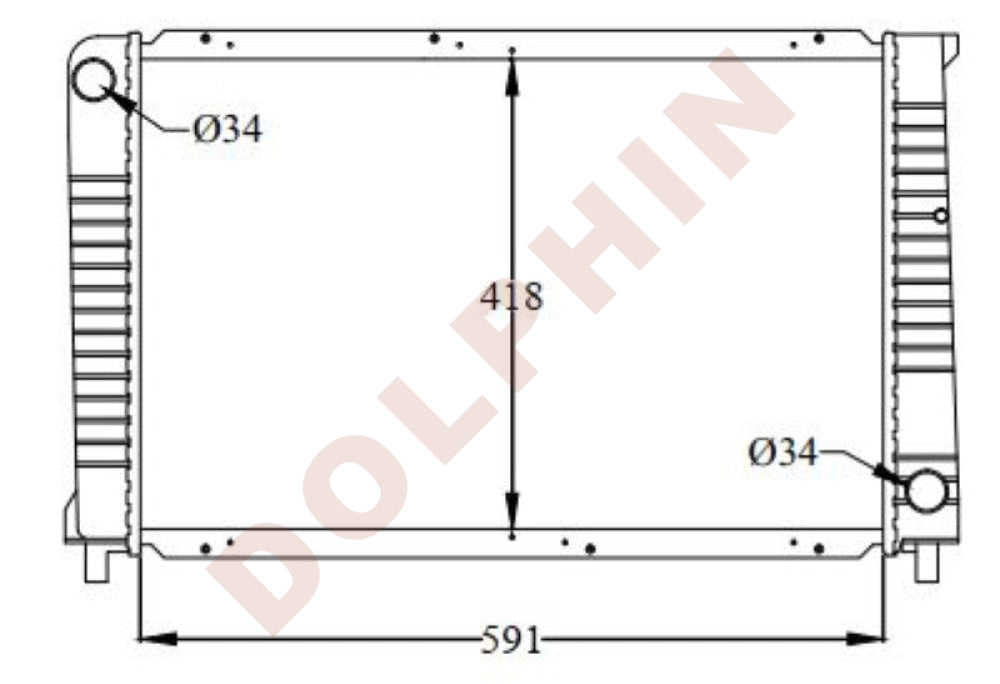 VOLVO Radiator S90, V90 - 591 x 418 x 32 mm | Dolphin Catalogue