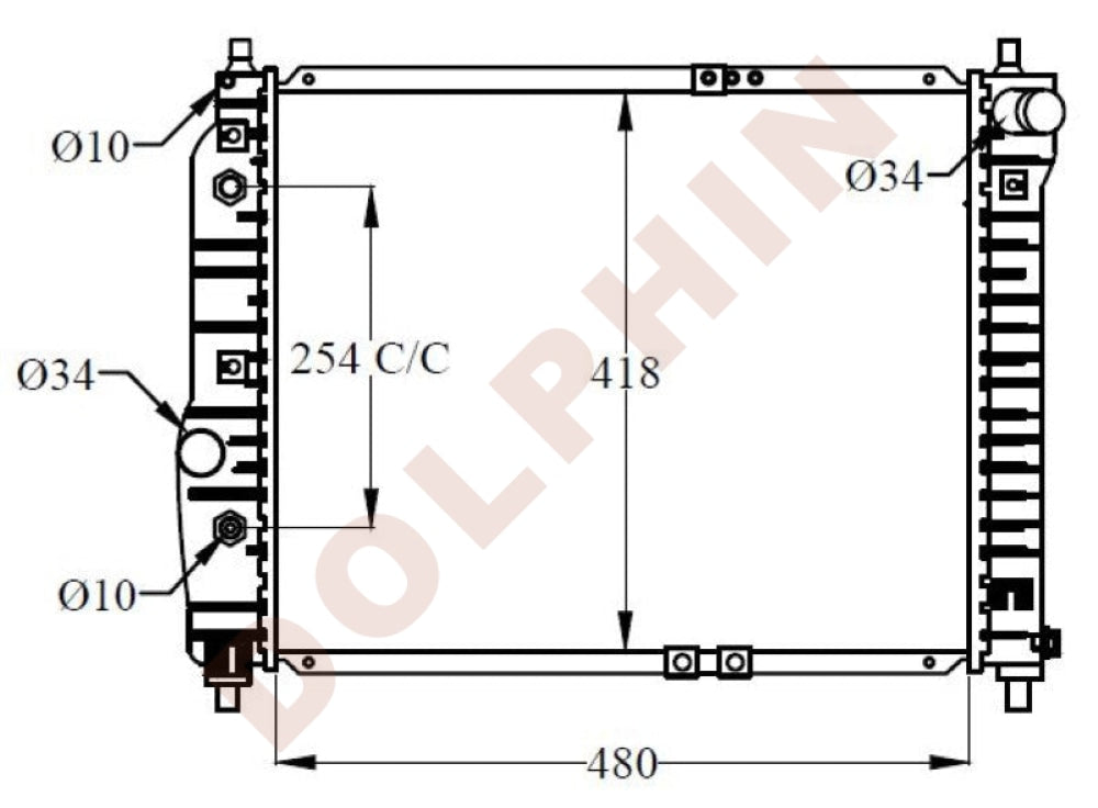 DAEWOO Radiator, 2002- | Dolphin Catalogue