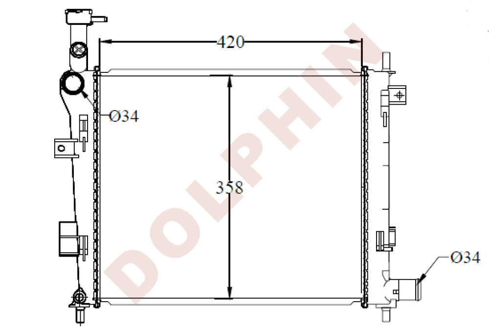KIA Radiator, 2015-2017 | Dolphin Catalogue