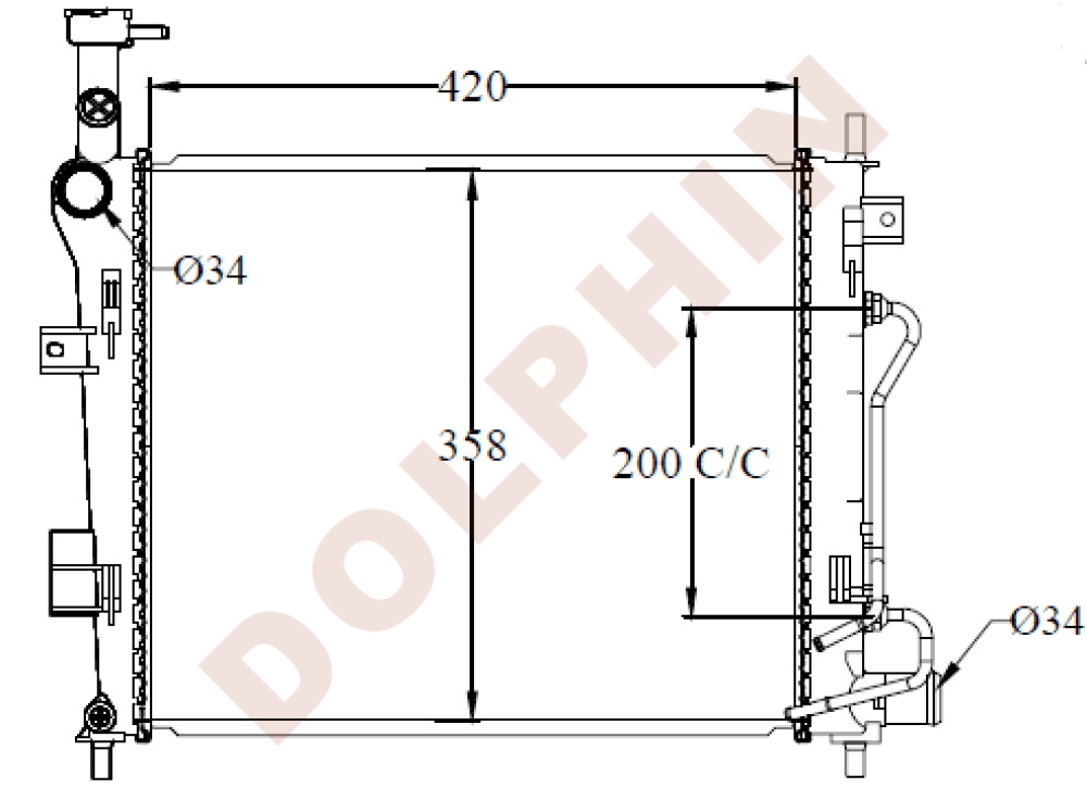 KIA Radiator, 2011-2015 | Dolphin Catalogue